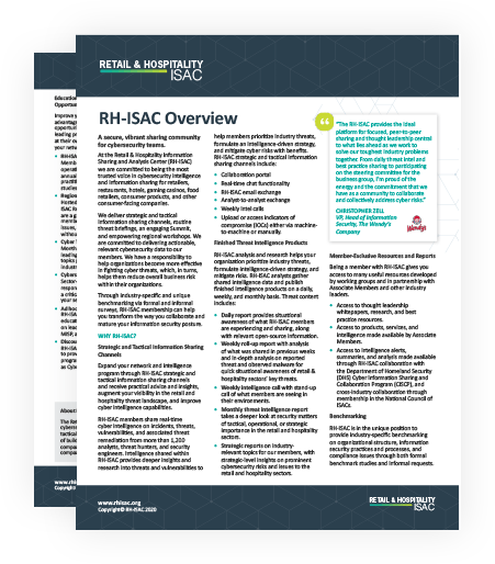 RH-ISAC | RH-ISAC Resources | Retail and Hospitality Cybersecurity